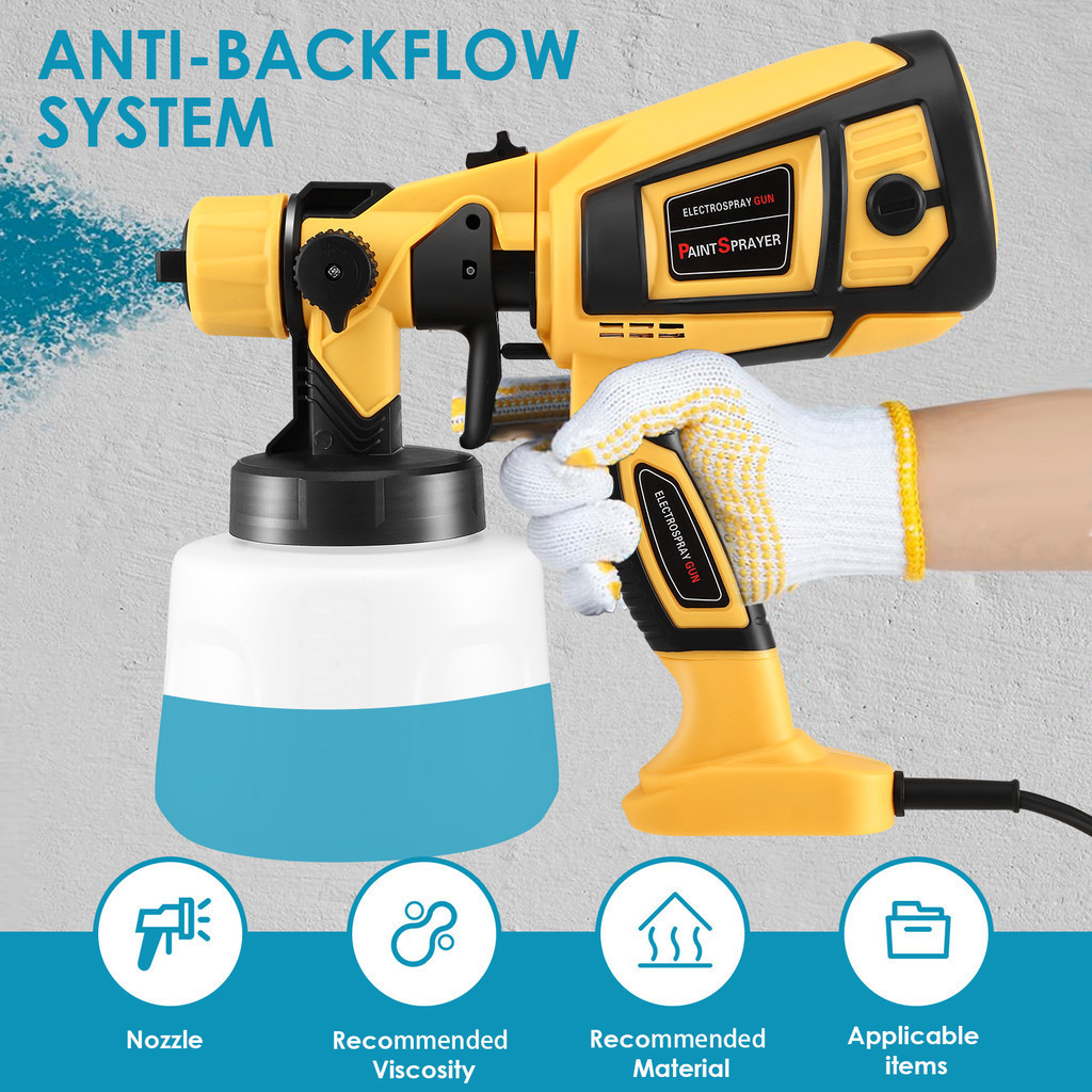 JMPH Paint Sprayer, 850W Electric Paint Spray Gun with 4 Nozzles & 3 ...