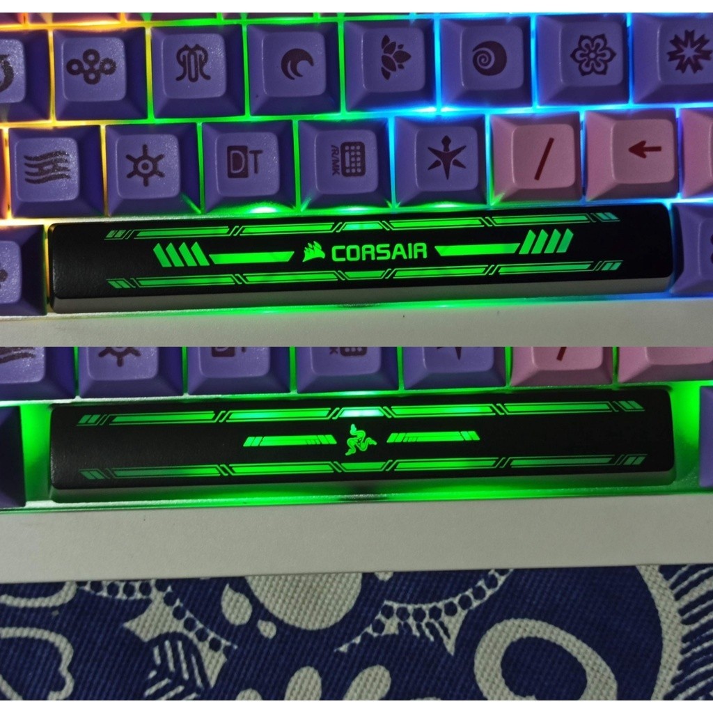 R RAZER Keycap Corsair Space Key Translucent Mechanical Keyboard Keycap ...
