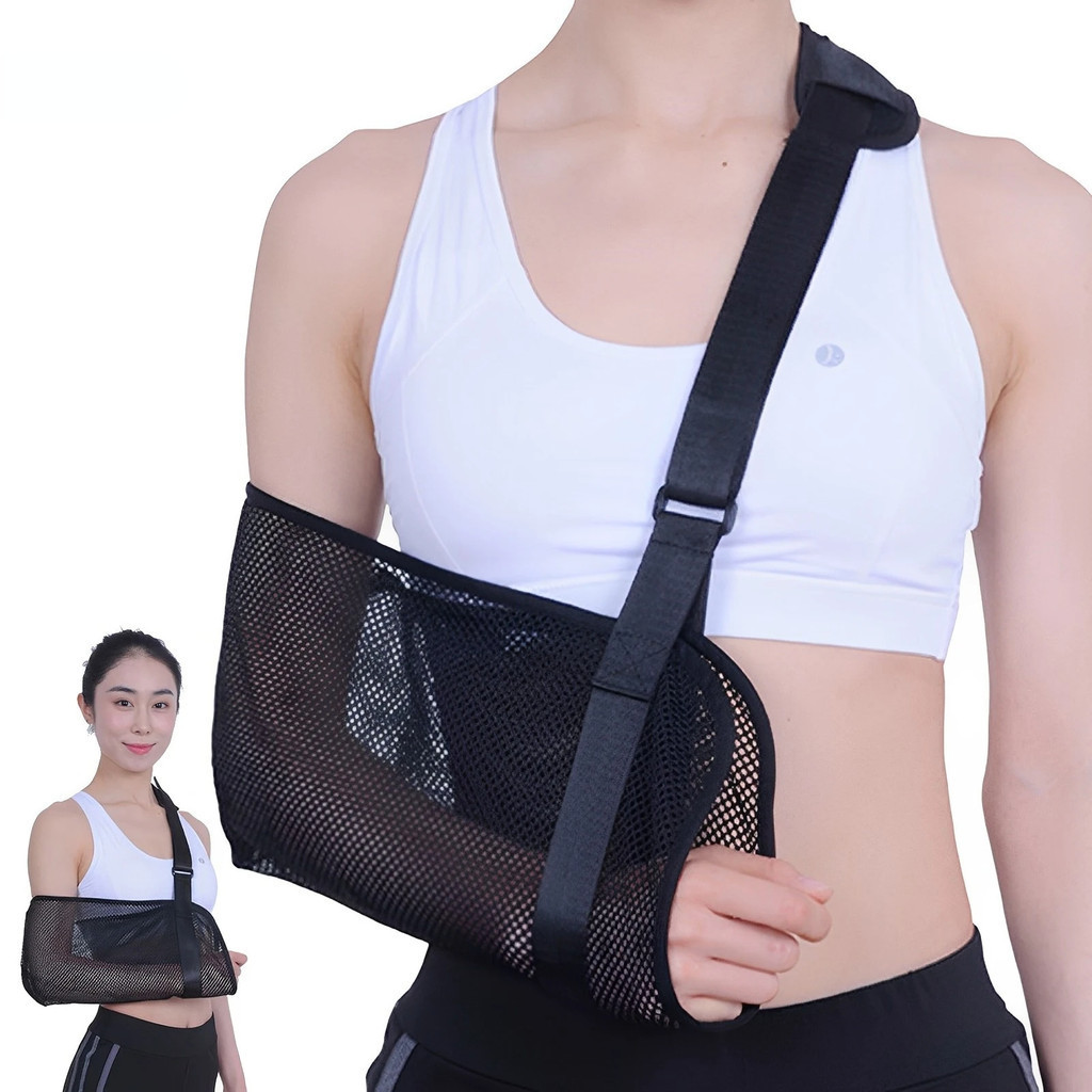 Adjustable Arm Sling Breathable Mesh Wrist Elbow Forearm Brace Support ...