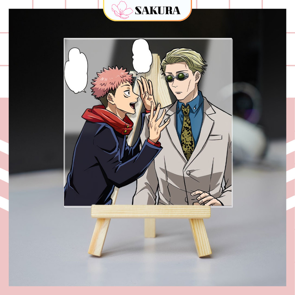 Anime glass painting Jujutsu Kaisen, Gojo Satoru War spells, decorative ...