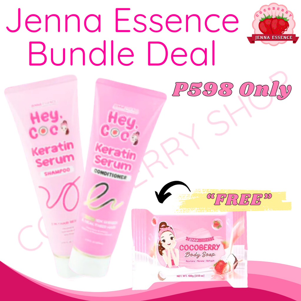 Hey Coco Shampoo and Conditioner by Jenna Essence Keratin Serum Shampoo Anti-Dandruff Free Soap ...