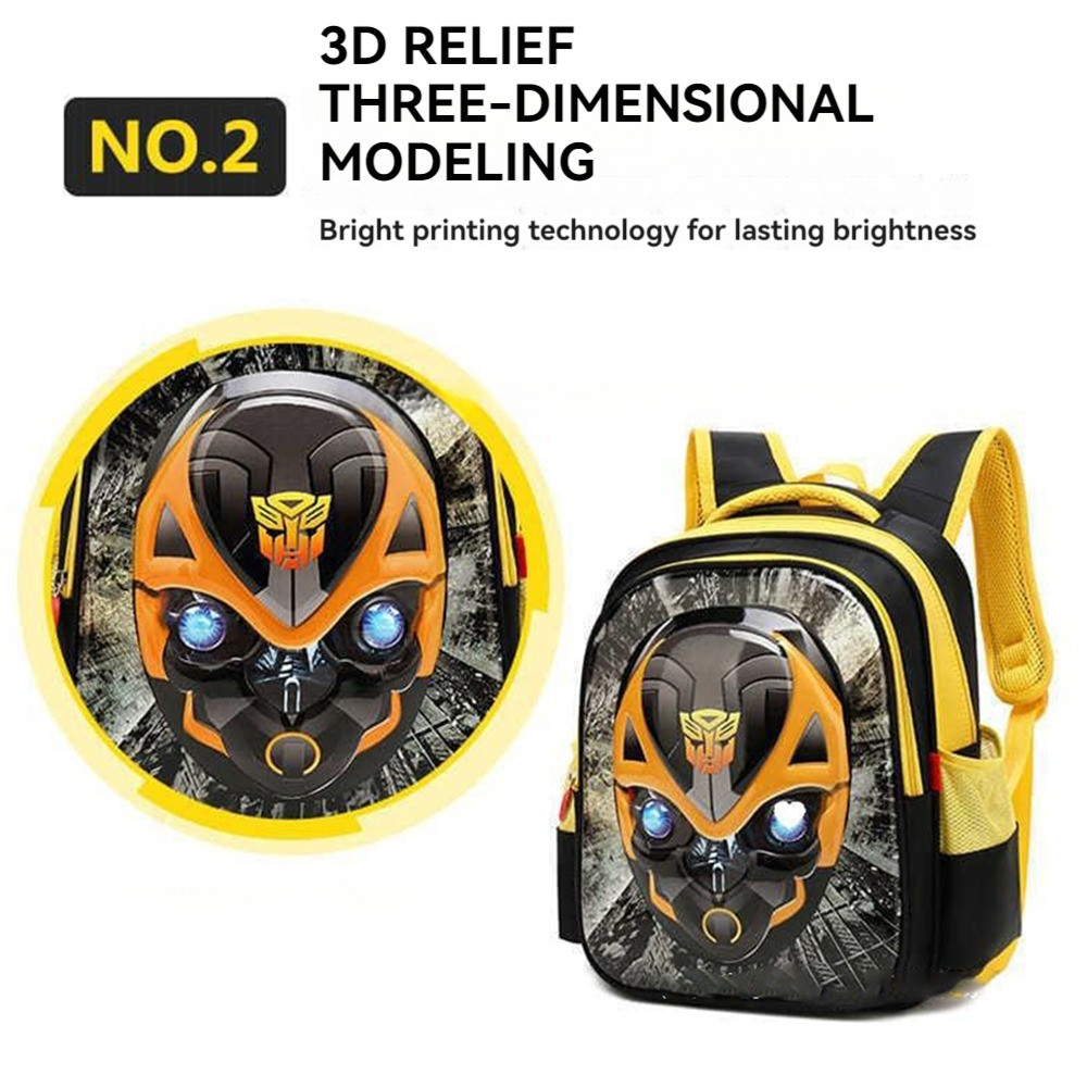 Transformers Bumblebee Kid School Bag Children Bag 3D Cartoon Backpack ...