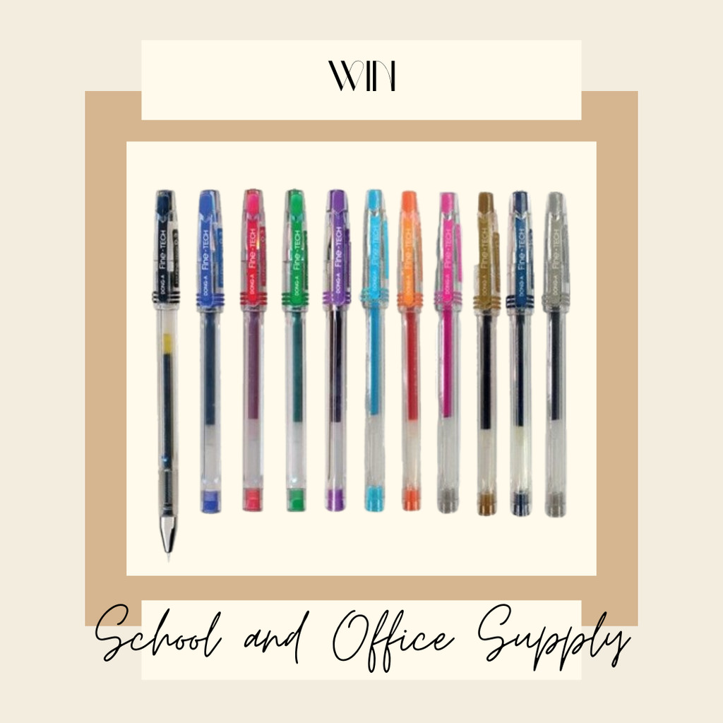 12 PCS Dong-A Fine Tech colored pens and refills | Shopee Philippines