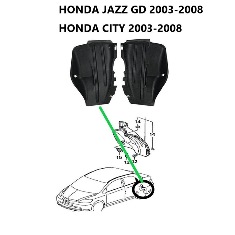 FT a pairleft and rightRear Fender Liner Rear Wheel Fender Cover For ...