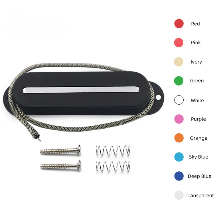ST Style Single Coil Blade Pickup Fiber Base Plate 7.5K One line Pickup ...