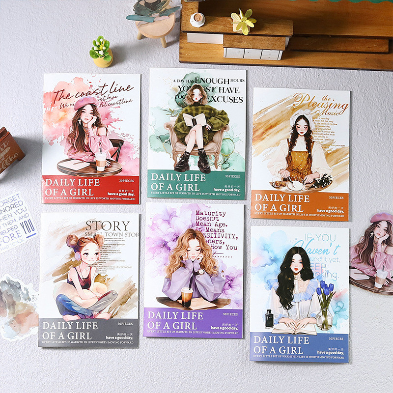 ENWEI 30 Pcs [Girls' Daily Life Series] Aesthetics Journal Stickers ...