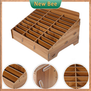 12/24 Grid Wooden Mobile Phone Storage Box Desktop Phone Display Rack ...