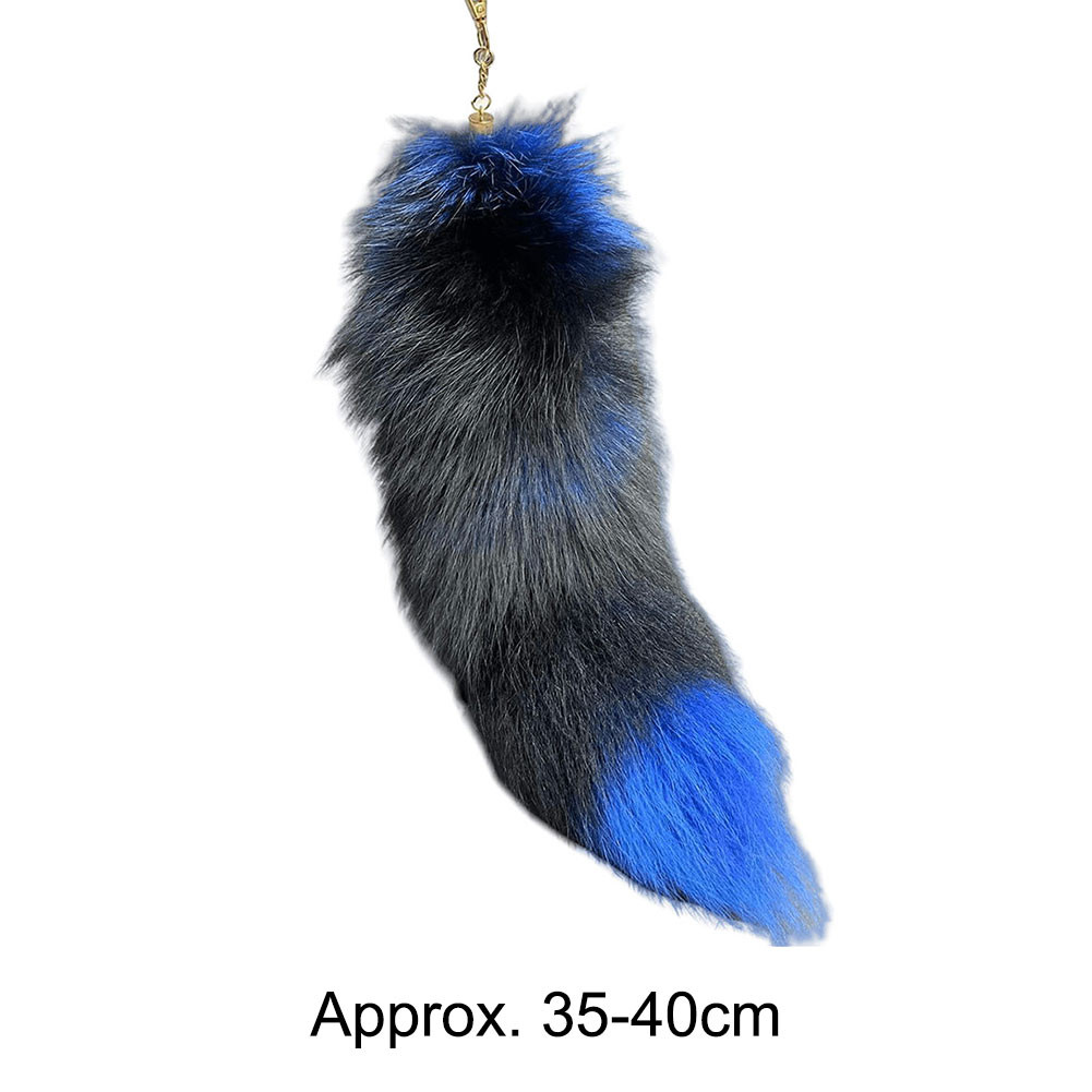 Huge Fluffy Faux Fur Fox Tail Keychain Fur Pendant Key Chain Gift for ...