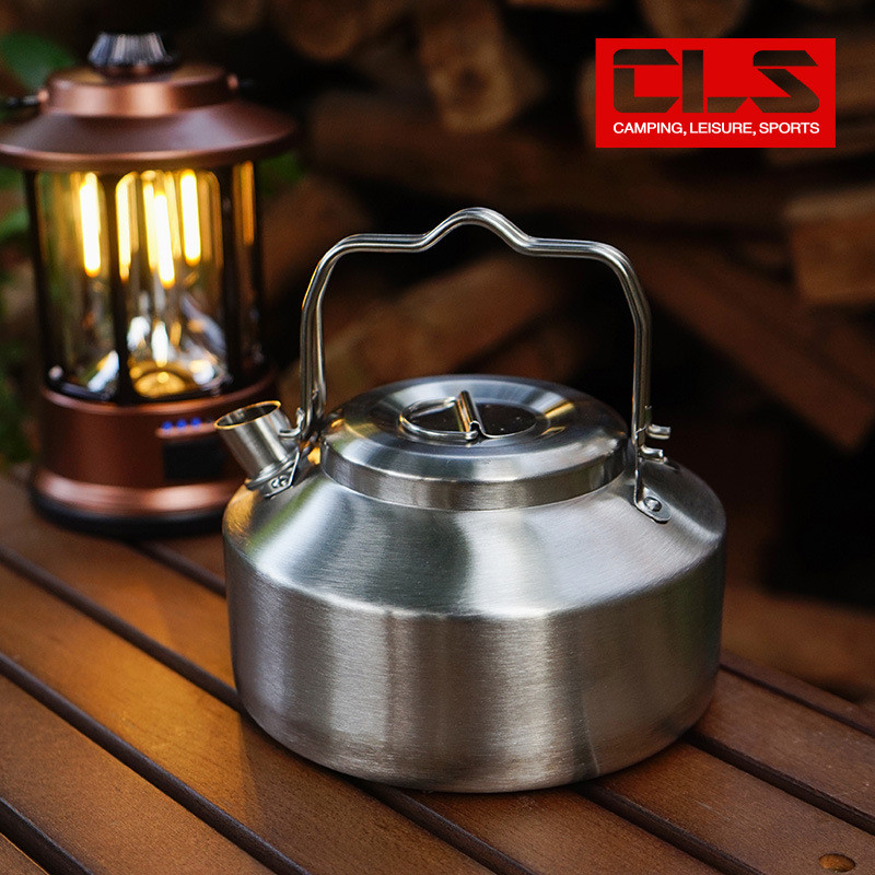 Cls Outdoor Mini Kettle 1L Camping Kettle 304 Stainless Steel Ultra-Light Portable Camping ...