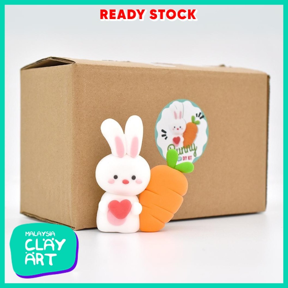 Bunny Light Air Dry Clay DIY Kit with Full Video Tutorial | Shopee ...