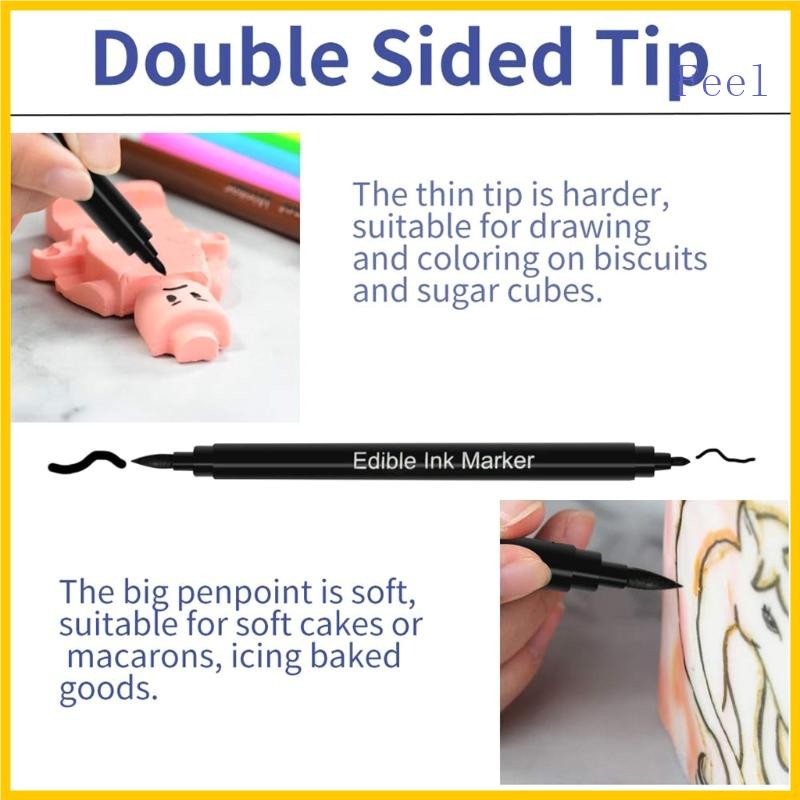 Best Edible Markers for Cookie Coloring Pens Fine and Thick Tip Grade ...
