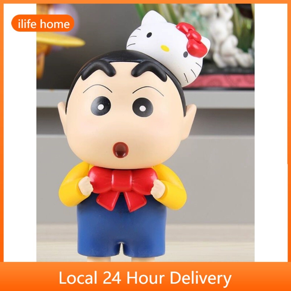 Shipping from Manila Crayon Shin chan Cosplay Hello Kitty Anime Figure ...