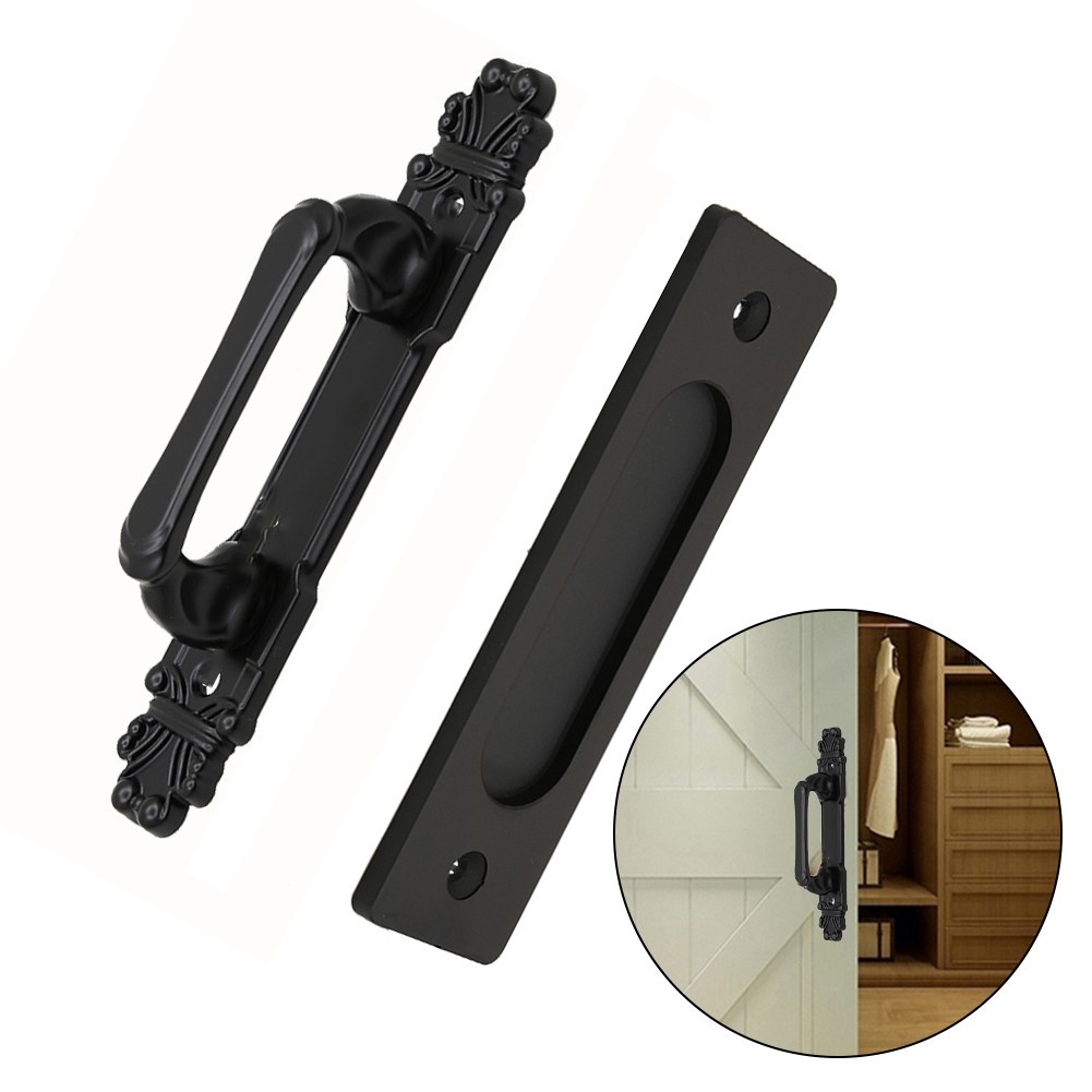 Sleek Matte Black Pull Handle for Sliding Barn Doors Sturdy and ...
