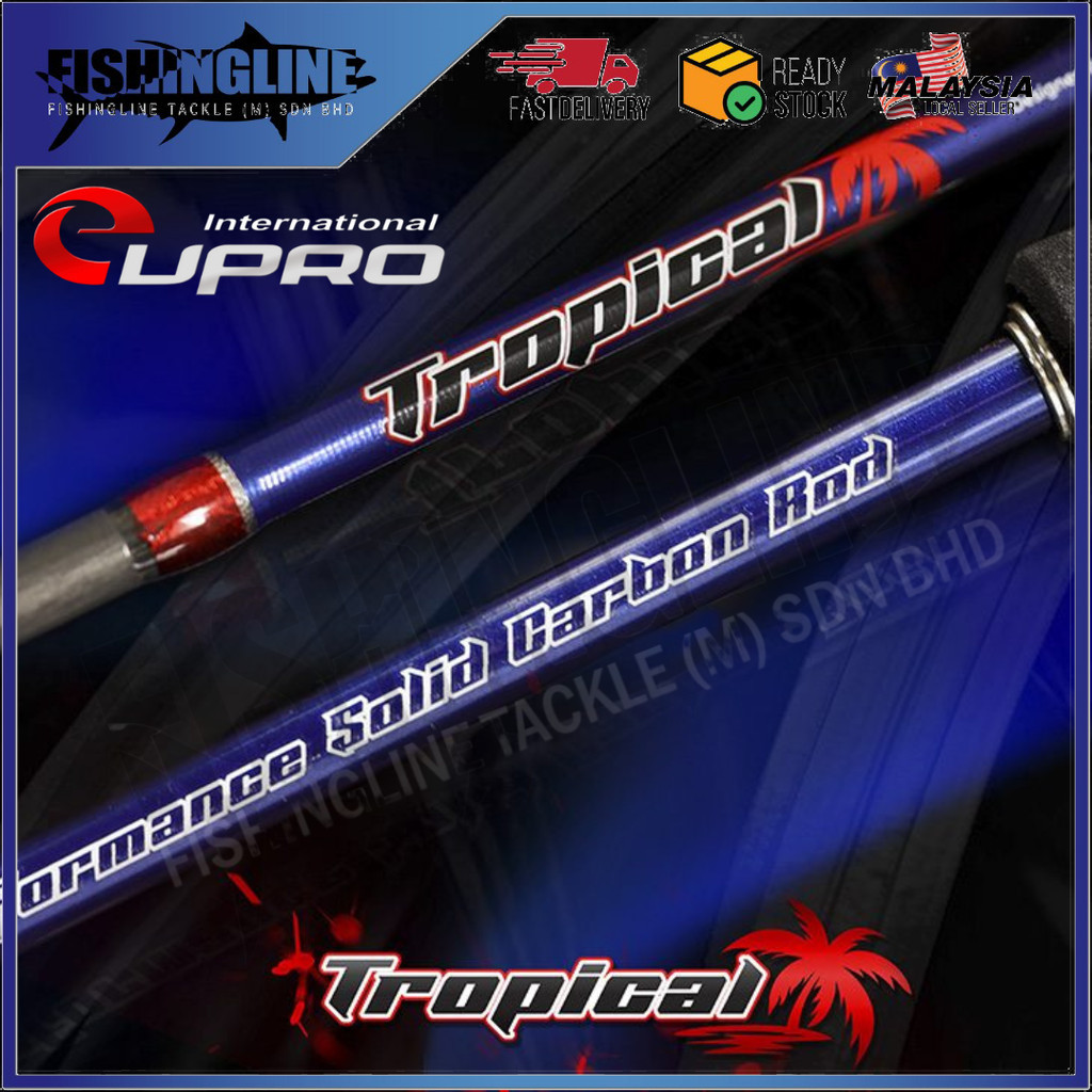 EUPRO TROPICAL SOLID CARBON SPINNING FISHING ROD | Shopee Philippines