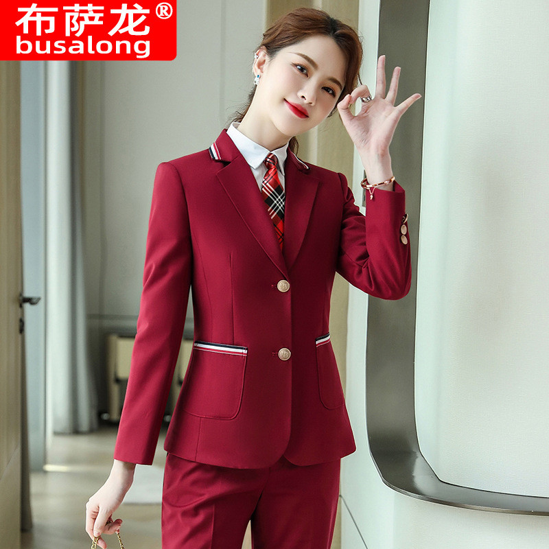 Gray Suit Jacket Women's High-End Business Workwear Classy Work Formal ...