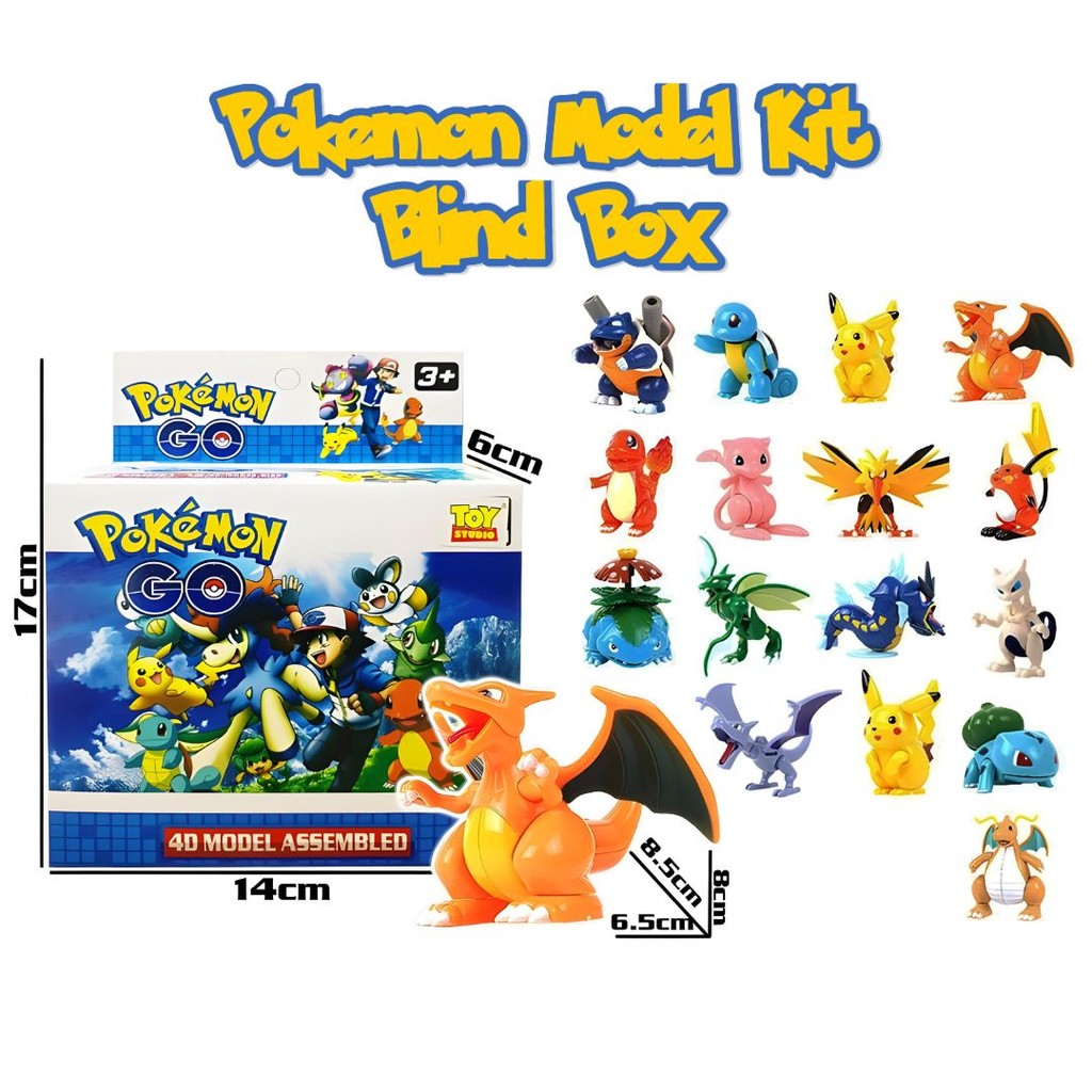 Toy Studio Toy Gacha Blind Box DIY Model Kit Pokemon Figurine | Shopee ...