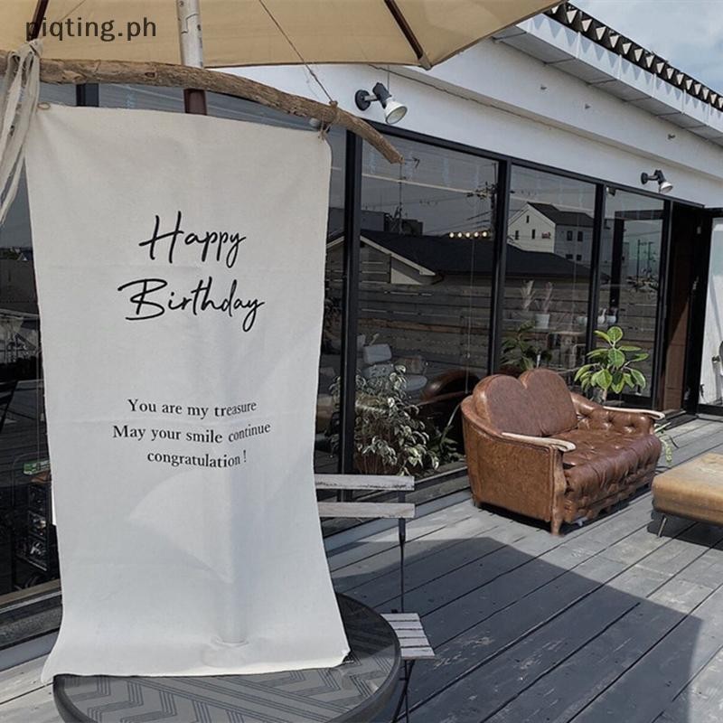 PP Simple Letter Happy Birthday Hanging Cloth Ins children Room ...