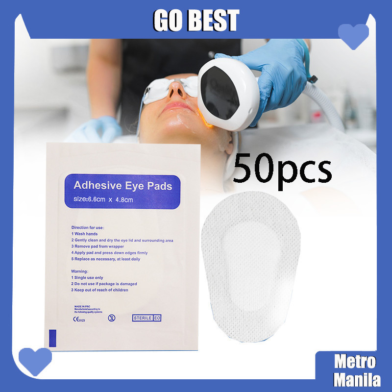 50pcs Adults Eye Patch Self-Adhesive Eye Pads Patch Sterile Non-Woven ...