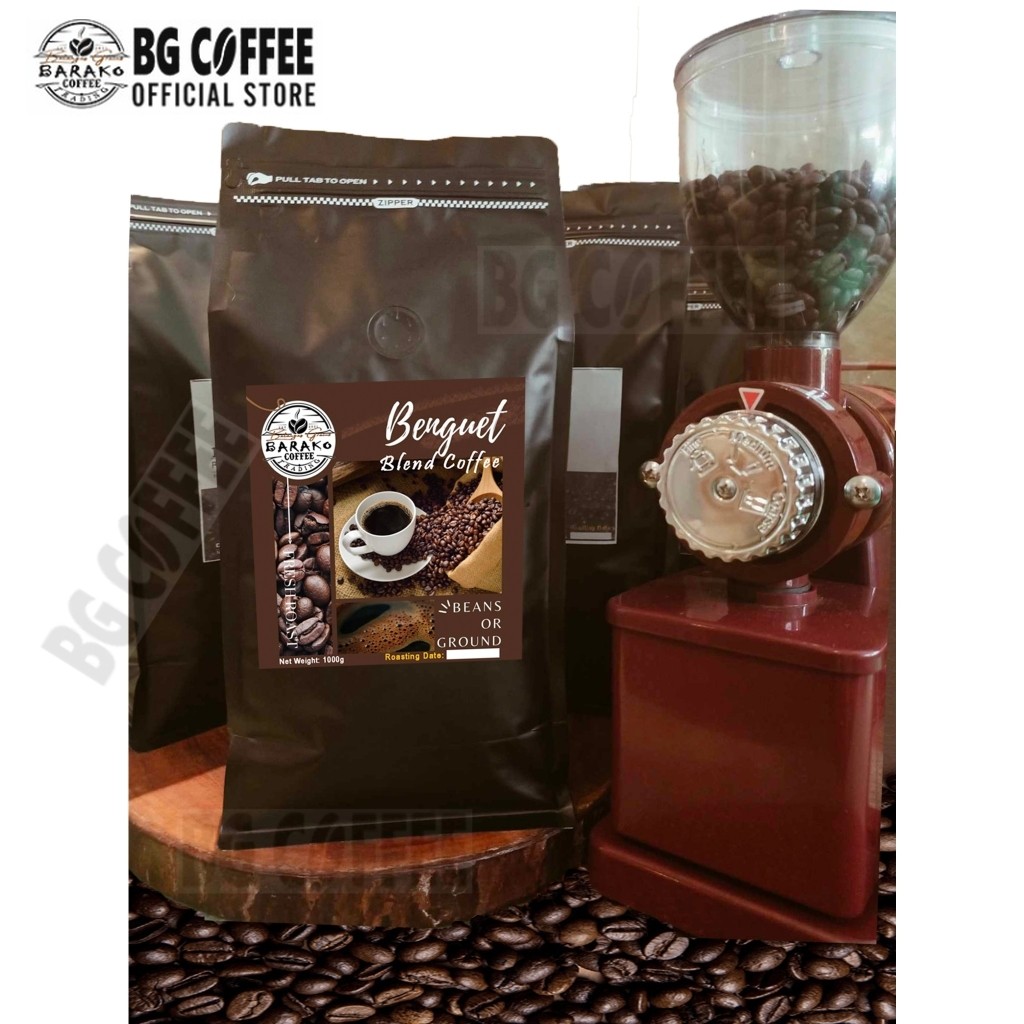 [BG]1000g-500g BENGUET BLEND COFFEE(Resealable-Air Tight-Black Foil ...