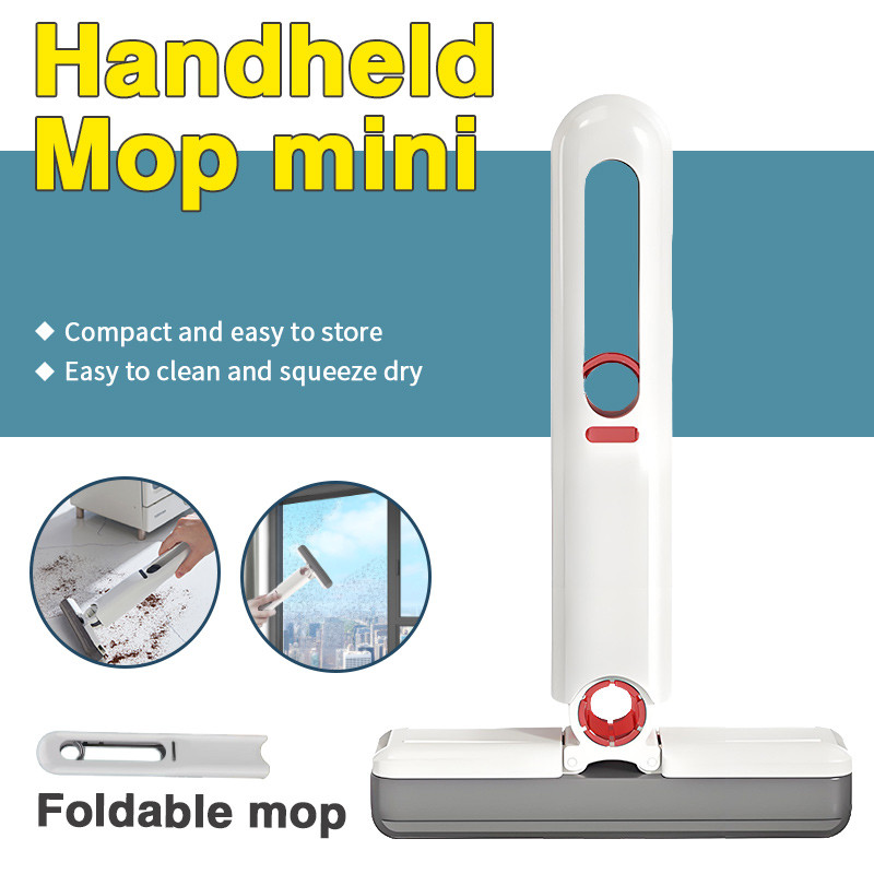 Mini Handheld Mop Portable Cleaning Mop Bathroom Car Window Glass ...