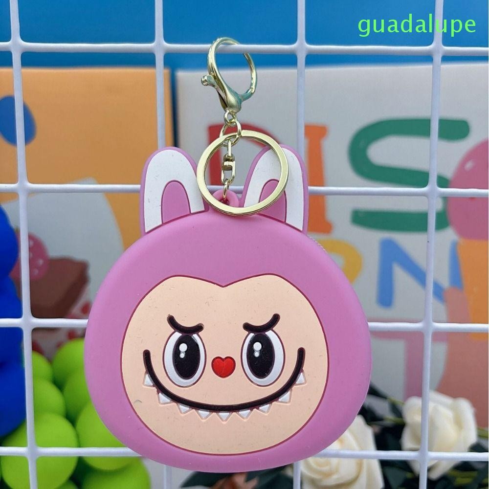 GUADALUPE1 Labubu Zero Wallet, Resin Anime Peripherals Labubu Key Ring ...