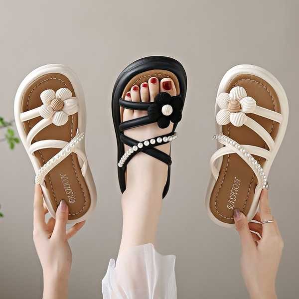 slippers for wome sandals Two sandals women's summer 2024 new sweet ...