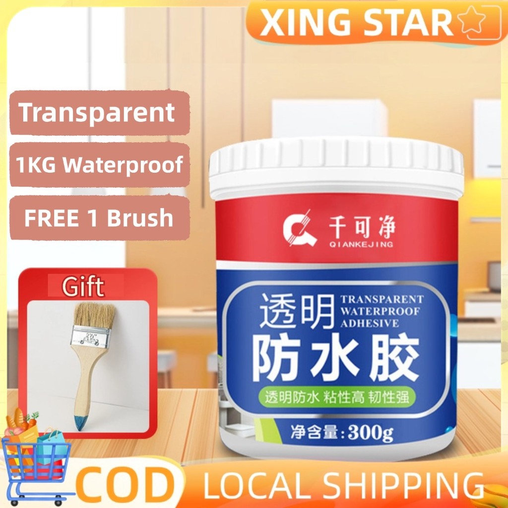 1kg Transparent Waterproof Invisible Adhesive Glue Crack Stopping No ...