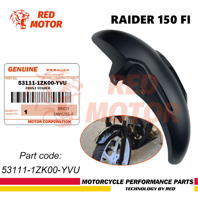 Raider R150Fi FRONT FENDER GLOSS FOR RAIDER 150 FI / Carb BLACK FENDER ...