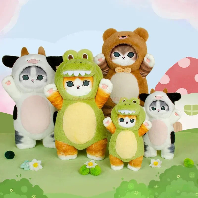 Mofusand Kawaii Cos Cat Plushies 25cm Cosplay Animals Dinosaur Cow Bear ...