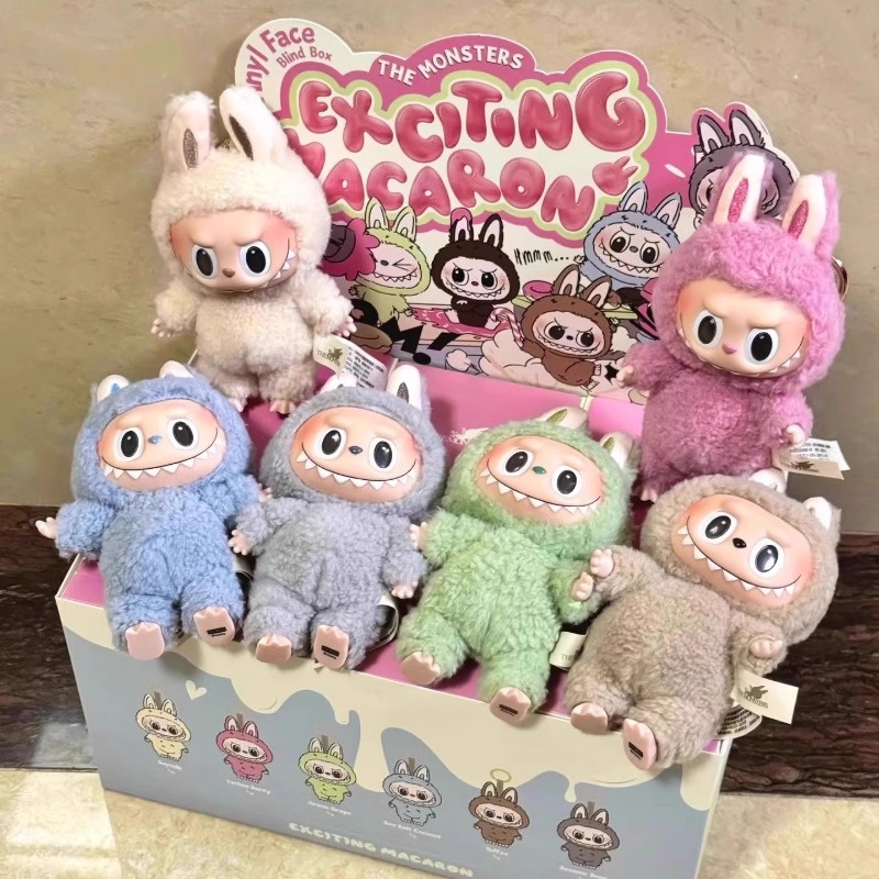 Cute Labubu The Monsters Blind Box Toys Cardiac Macarone Kawai Guess ...