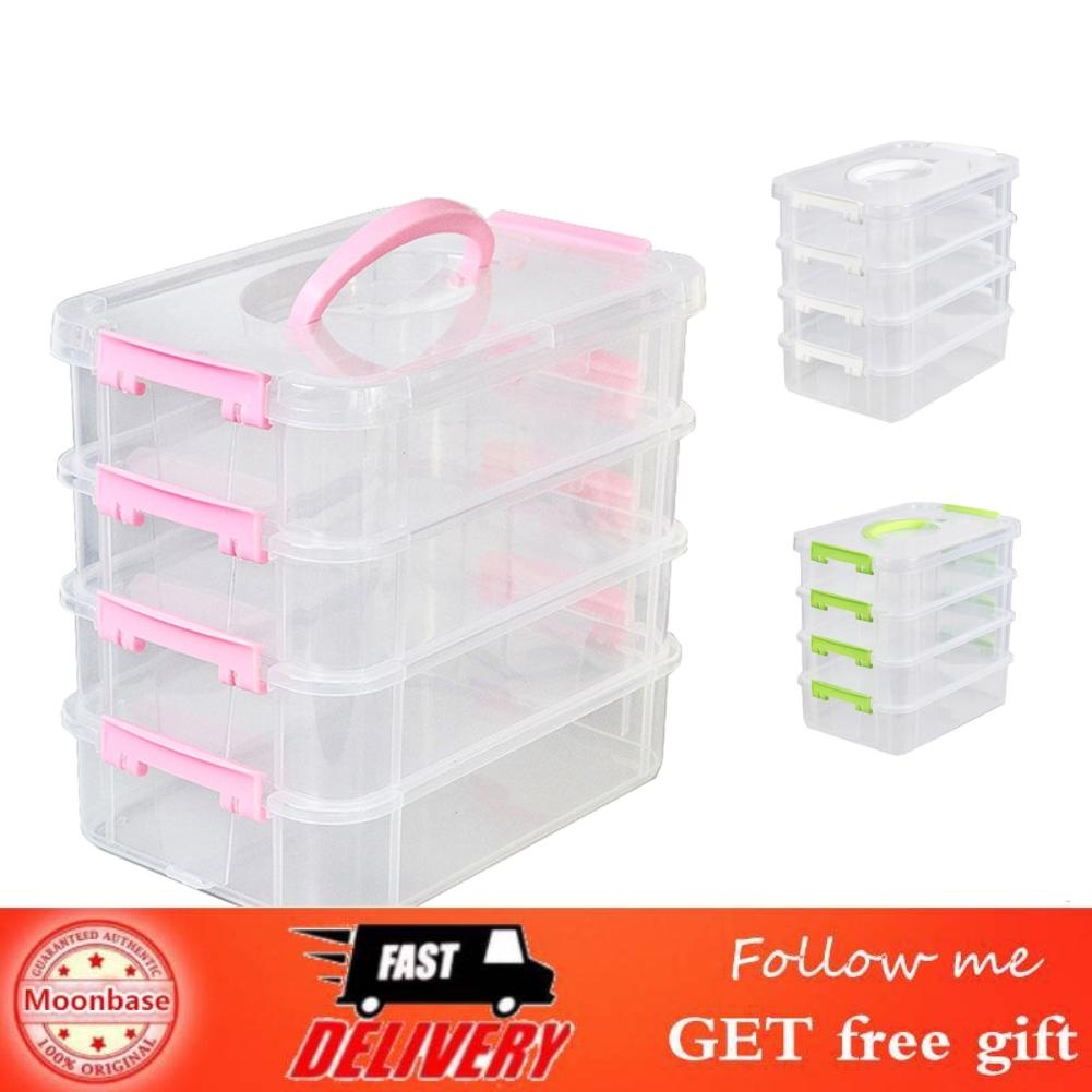 Moonbase Stackable Storage Container Box Space Saving Stack Carry ...