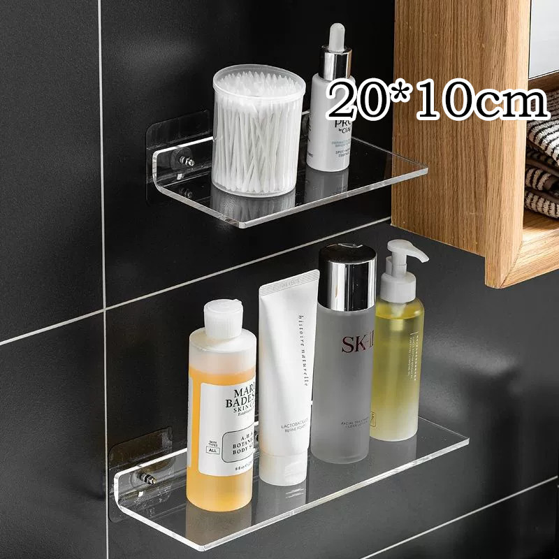 【Cyber】 Acrylic Clear Wall Shelf Display Ledges Hanging Shelves Small ...