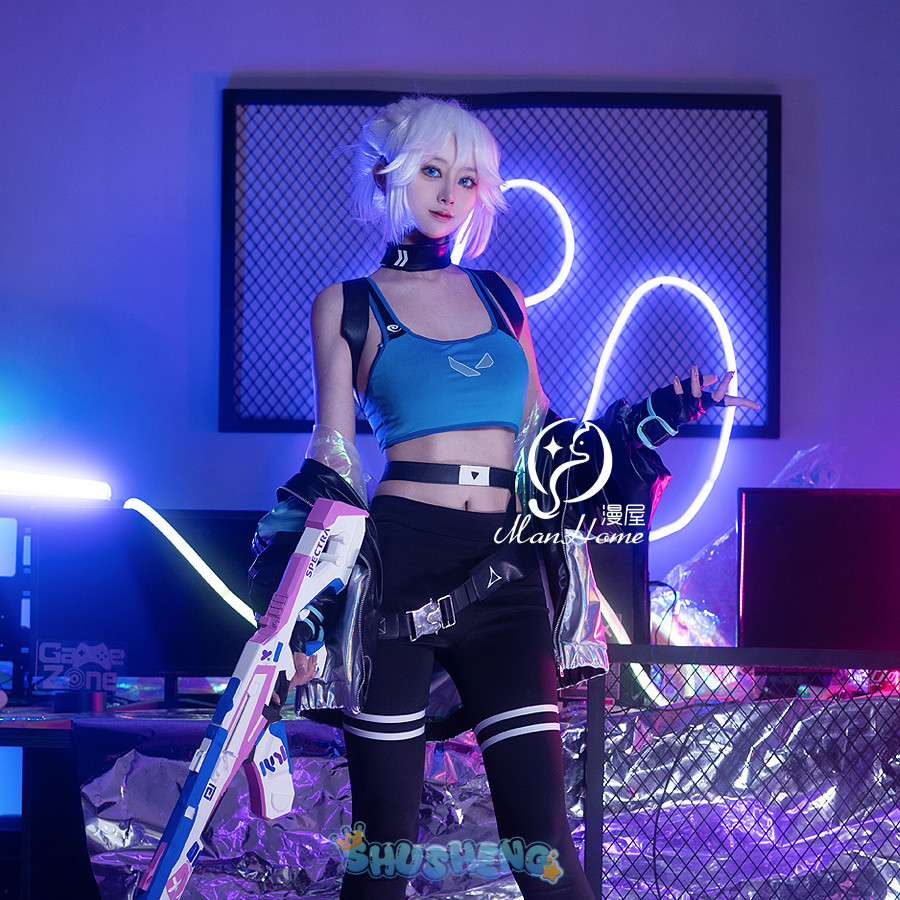 Game Valorant Jett Cosplay Costume Halloween Jumpsuit Outfits | Shopee ...