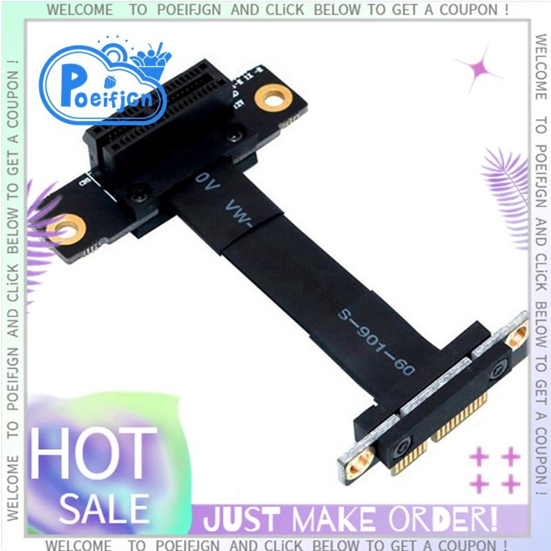 PCIE X1 Riser Cable Dual 90 Degree Right Angle PCIe 3.0 X1 To X1 ...