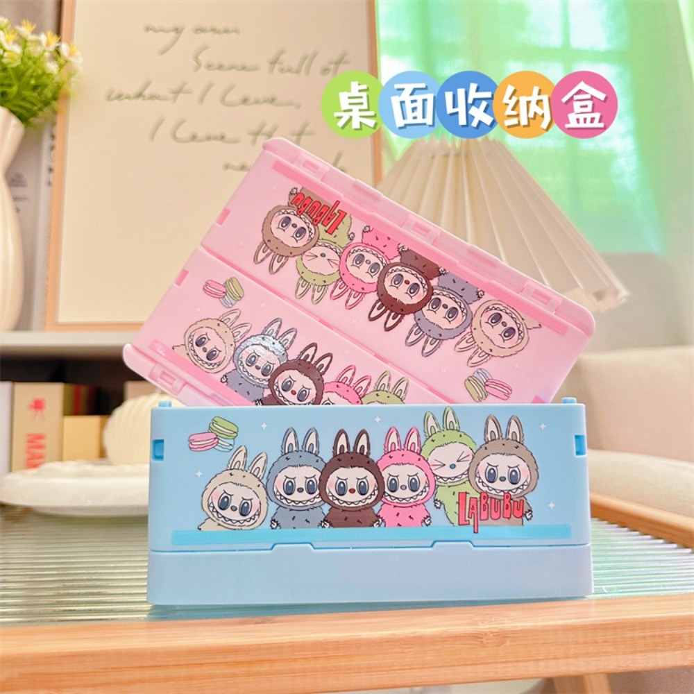 Labubu Storage Box Foldable Desktop Plastic Small Box Merchandise ...