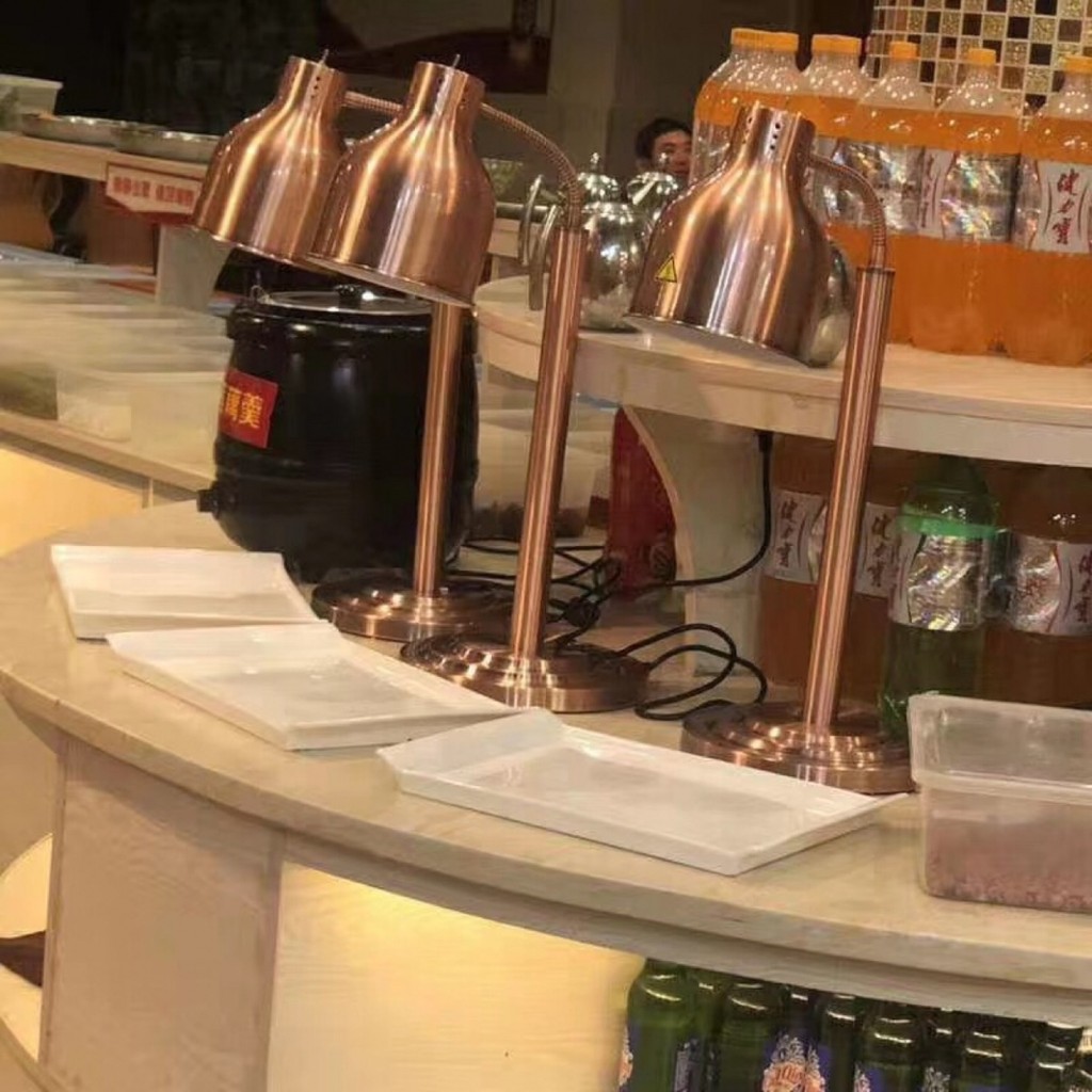 Marble Two-Head Insulation Buffet Food-Heating Lamp Double-Headed Food ...