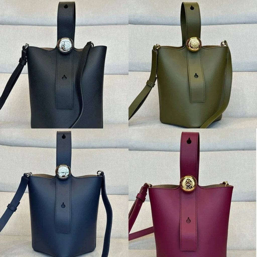 LOEWE LOEWE New Style Original Leather Pebble Bucket Bucket Bag ...