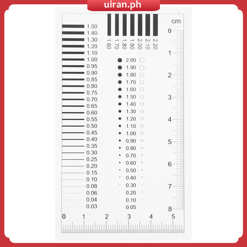 Detection Gauge Film Ruler Crack Width Defect Measurement Chart Metric ...