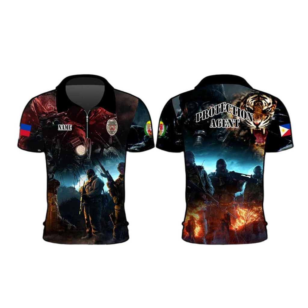 Detachment Commander Security Officer Polo Shirts for Men 3D Fully ...