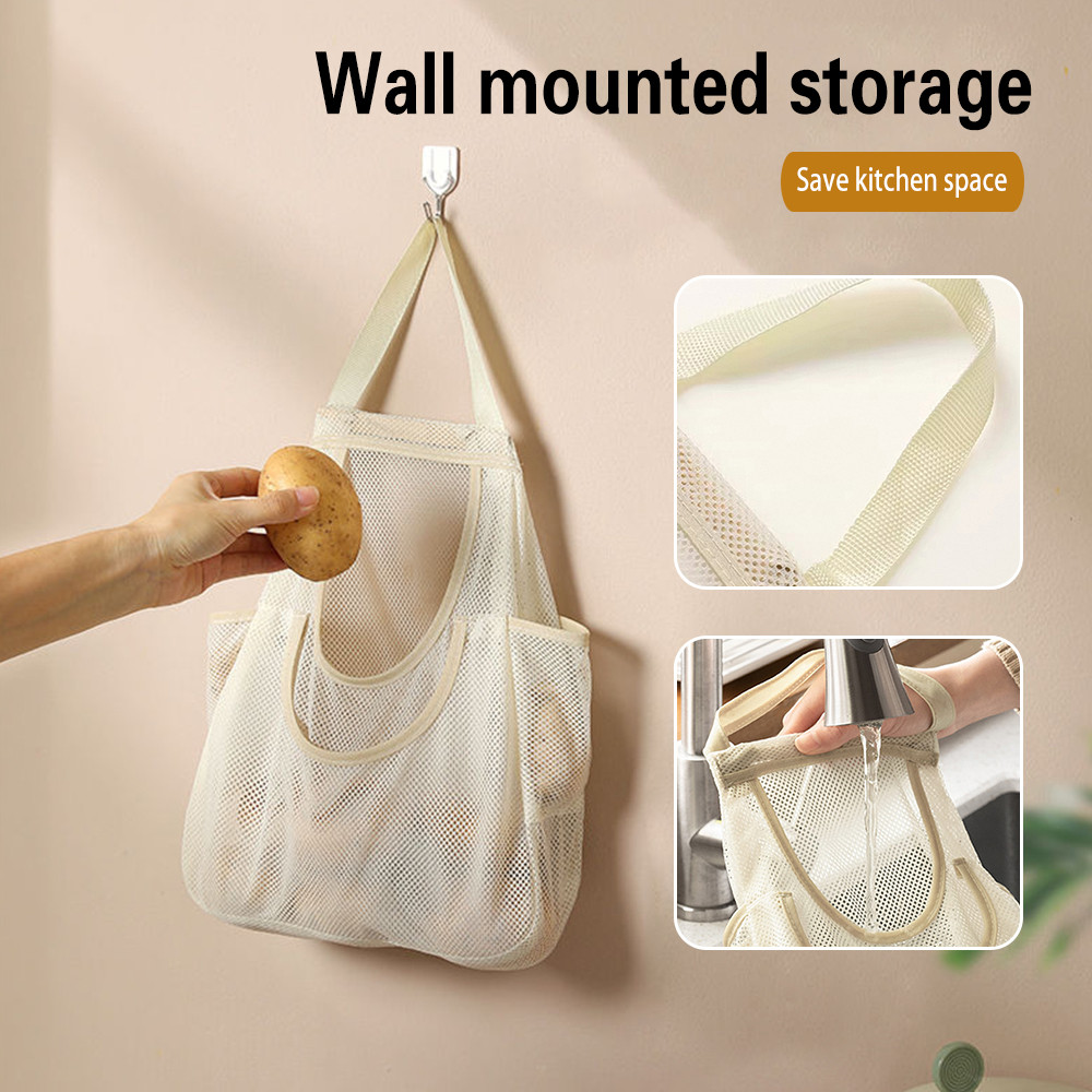 Shopping Wall Storage Hanging Mounted Garbage Bag Mesh Vegetable And ...