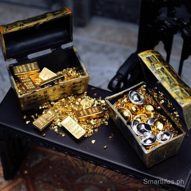 Dollhouse Miniature Model Gold Coins Gold Bars Treasure Yuanbao ...