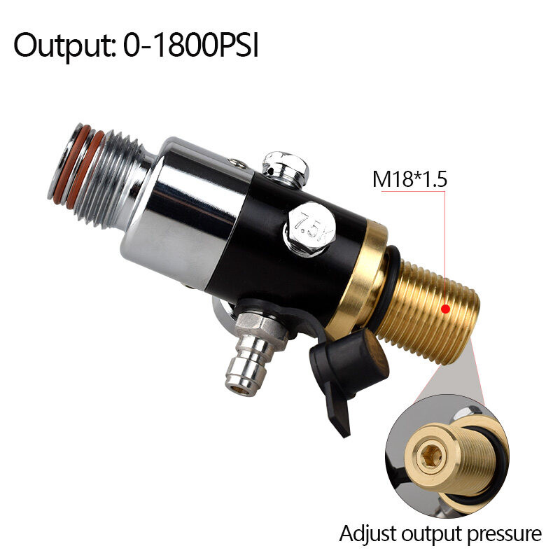 HPA Station M18*1.5 Air Tank Pressure Regulator PCP Regulating ...