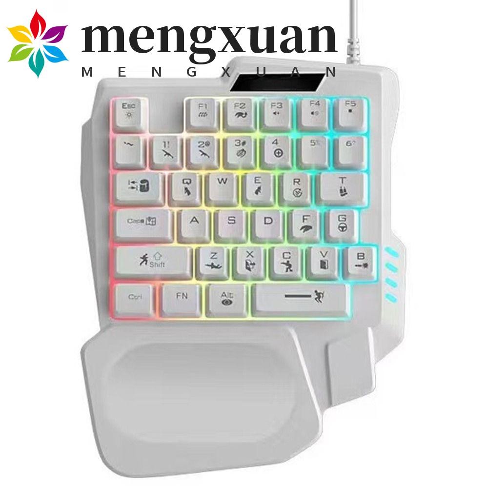 MENGXUAN Single Hand Keyboard, USB Luminous One Handedly Keyboard ...