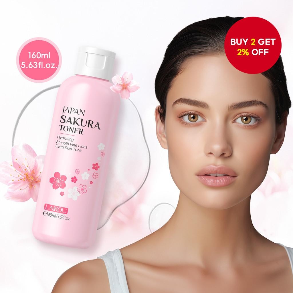 LAIKOU Japan Sakura Toner Smoothing Moisturizing Even Skin Tone Smooth ...