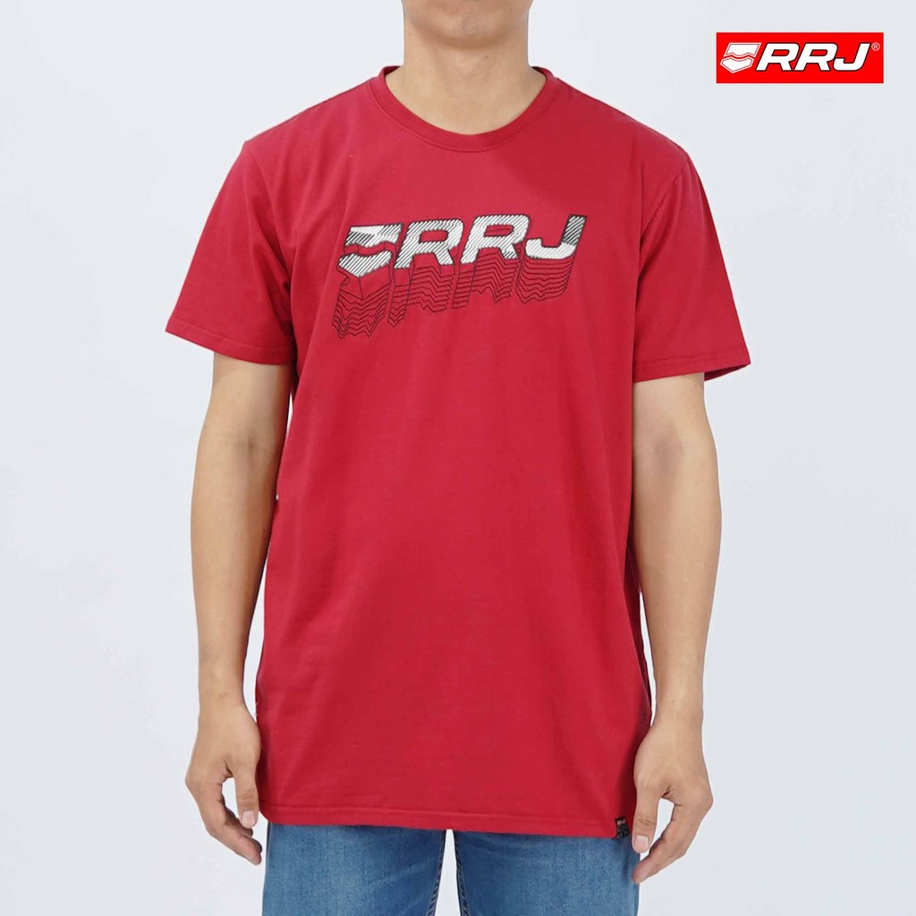 RRJ Men's Basic Tees Semibody Fitting Missed Lycra Fabric 158382 (Red ...