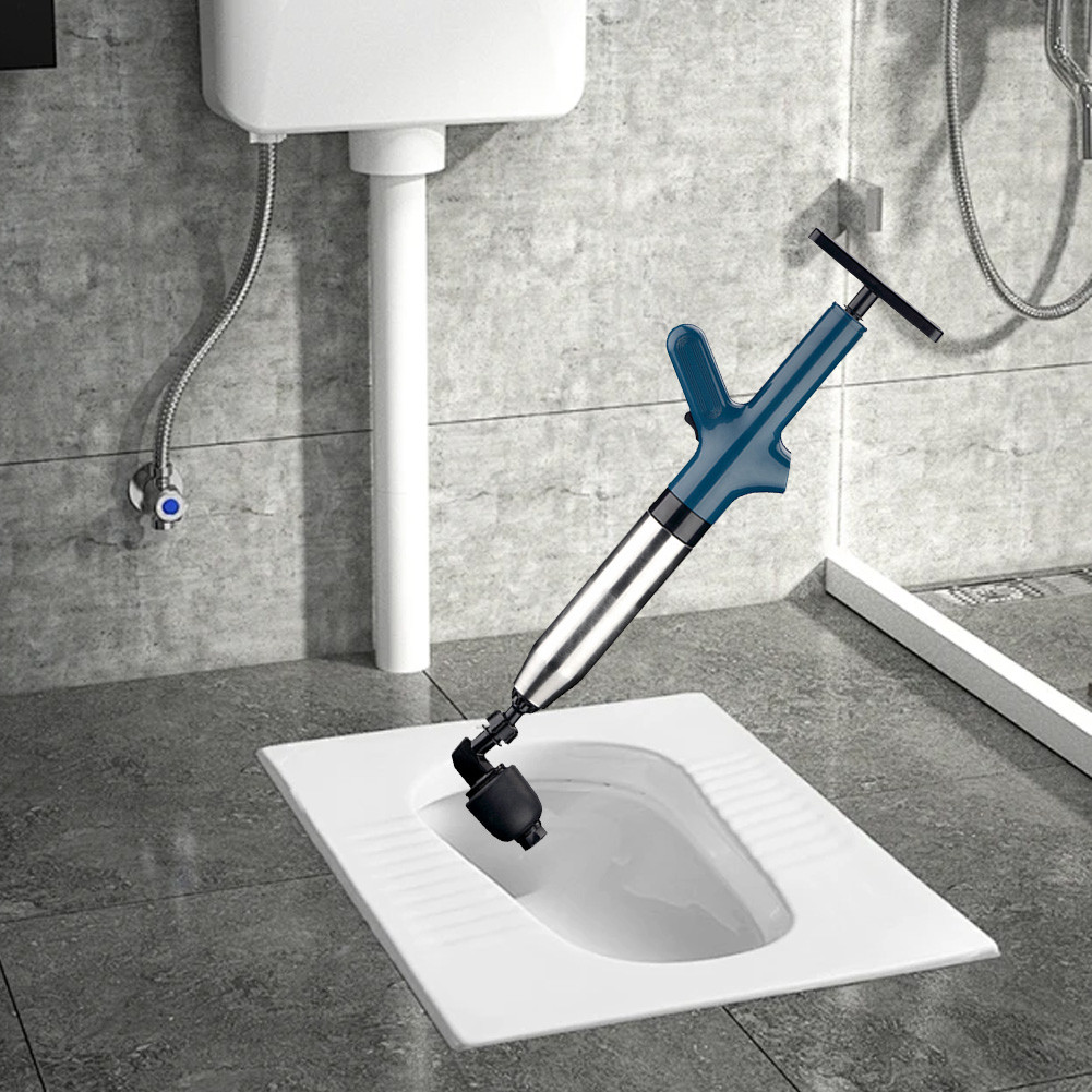 Electric Toilet Plunger Pipe Plunger High Pressure Stainless Steel Air ...