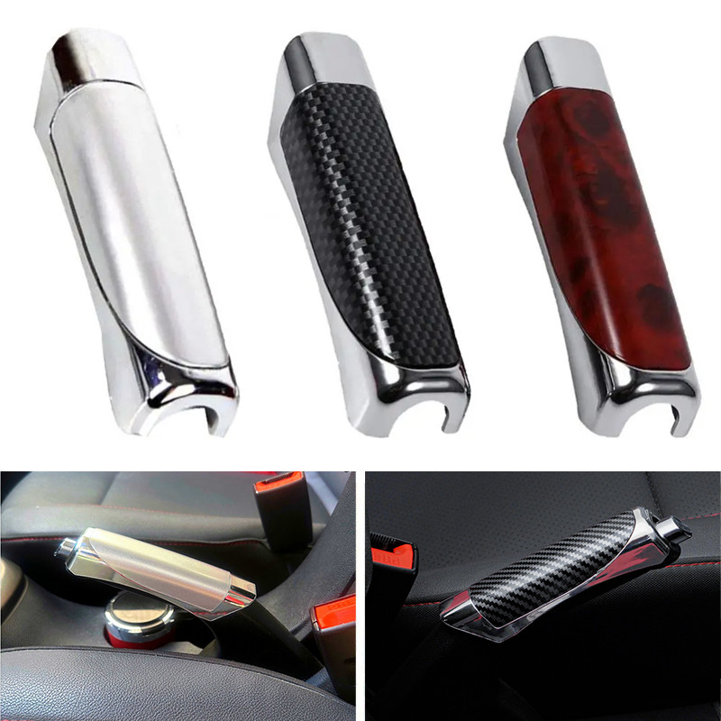 Car Hand Brake Cover Handbrake Grips Protection Cover Carbon Fiber ...