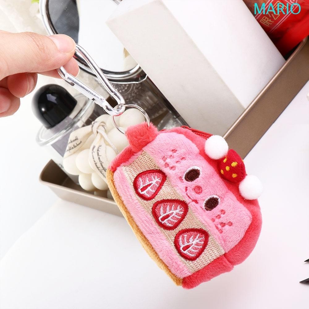 MARIO Mini Coin Purse For Women Cute Plush Strawberry Cake ...