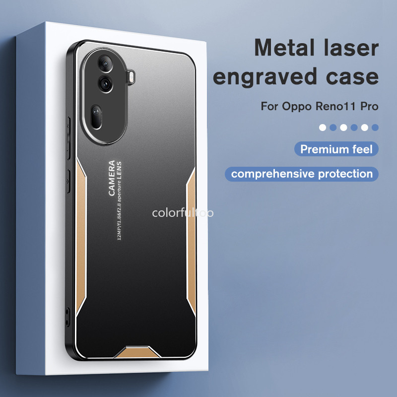 Oppo Reno 11 5G Luxury Aluminum Metal Matte Back Cover For Oppo Reno 11 ...