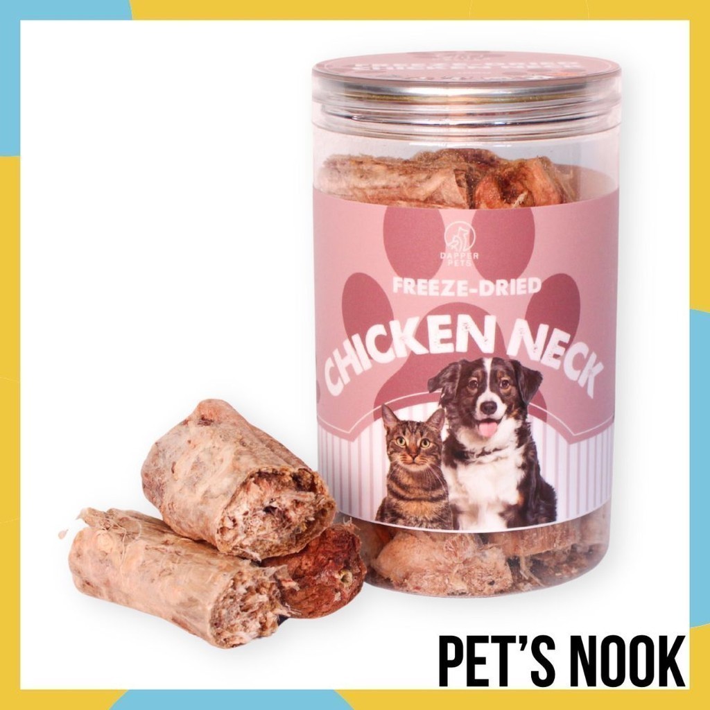 Pet's Nook Freeze-Dried Chicken Neck 100g - Pet Treats for Dogs & Cats ...